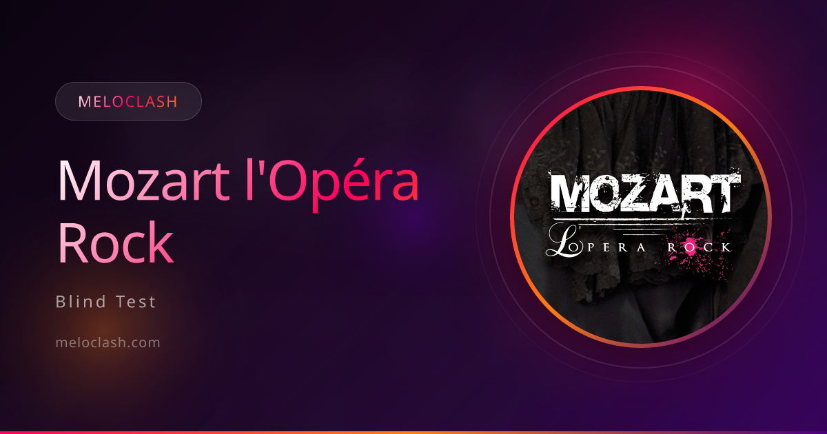 Blind Test Mozart l'Opéra Rock - Quiz Musical